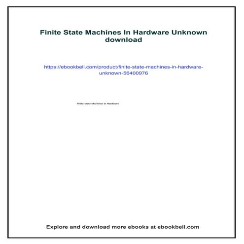 Finite State Machines In Hardware Unknown | PDF