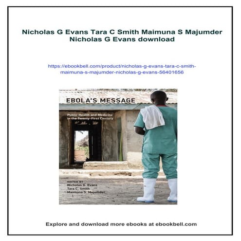 Nicholas G Evans Tara C Smith Maimuna S Majumder Nicholas G Evans | PDF
