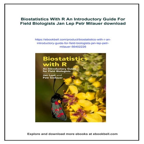 Biostatistics With R An Introductory Guide For Field Biologists Jan Lep ...