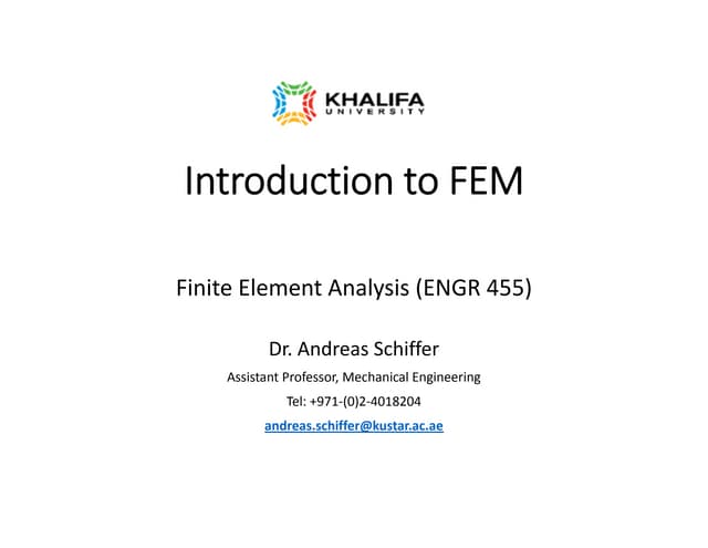 General steps of the finite element method | PPTX