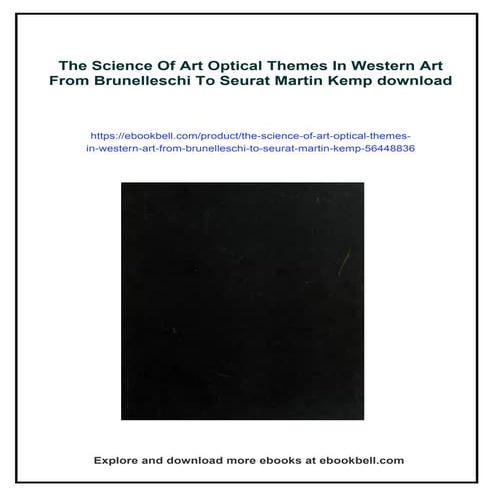 The Science Of Art Optical Themes In Western Art From Brunelleschi To ...