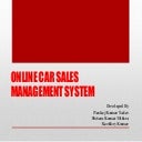 online car sales Management System | PPTX
