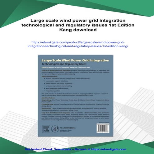 Large scale wind power grid integration technological and regulatory ...