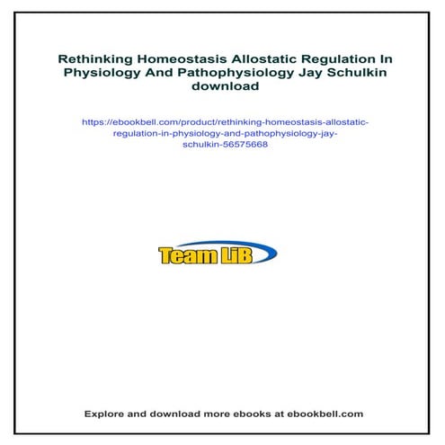 Rethinking Homeostasis Allostatic Regulation In Physiology And ...
