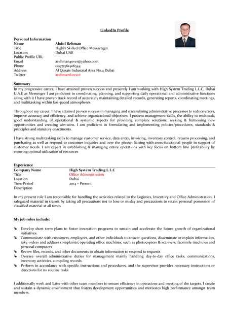 Abdul Rehman Linkedin Pdf