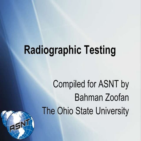 Radiographic Testing (RT)- NDT | PDF
