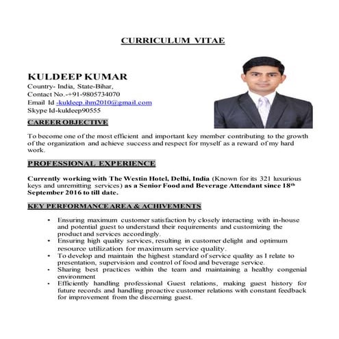 Mr.Kuldeep's Resume l | DOCX