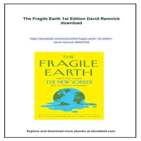 The Fragile Earth 1st Edition David Remnick | PDF