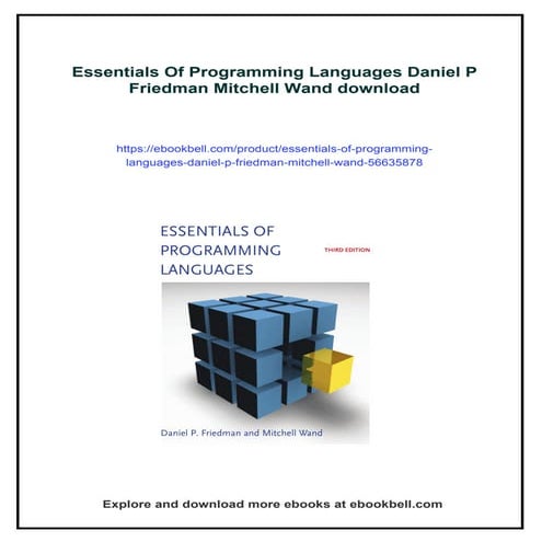 Essentials Of Programming Languages Daniel P Friedman Mitchell Wand | PDF