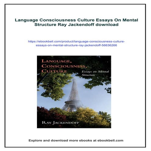 Language Consciousness Culture Essays On Mental Structure Ray ...