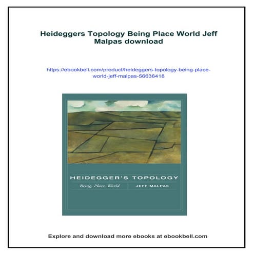 Heideggers Topology Being Place World Jeff Malpas | PDF