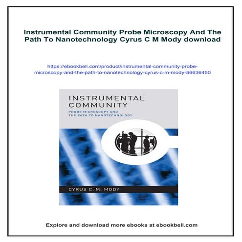 Instrumental Community Probe Microscopy And The Path To Nanotechnology ...