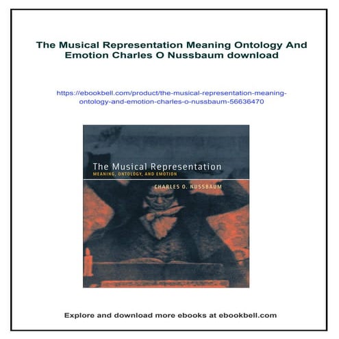 The Musical Representation Meaning Ontology And Emotion Charles O ...