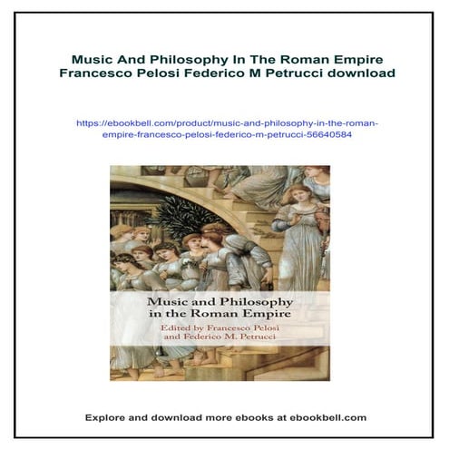 Music And Philosophy In The Roman Empire Francesco Pelosi Federico M ...