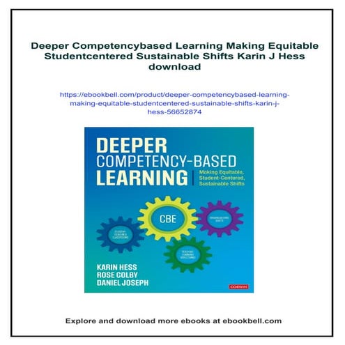 Deeper Competencybased Learning Making Equitable Studentcentered ...