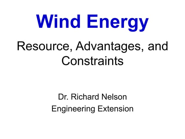 Wind power PRESENTATION | PPT