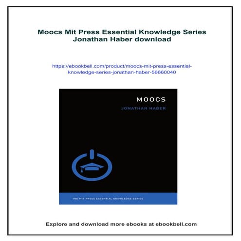 Moocs Mit Press Essential Knowledge Series Jonathan Haber | PDF