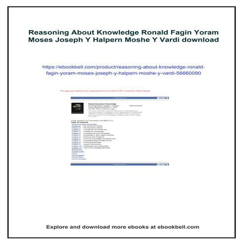 Reasoning About Knowledge Ronald Fagin Yoram Moses Joseph Y Halpern ...