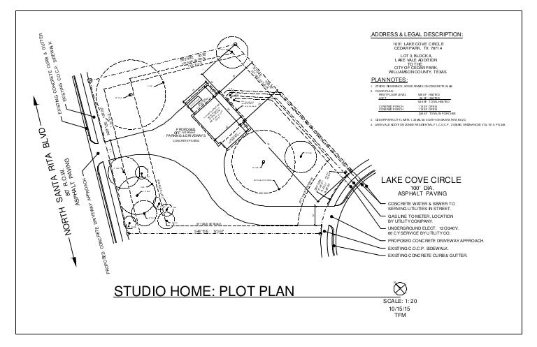 ARCH; STUDIO HOME, PLOT PLAN