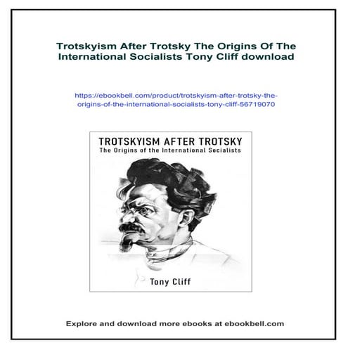 Trotskyism After Trotsky The Origins Of The International Socialists Tony Cliff | PDF