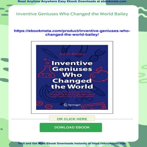 Inventive Geniuses Who Changed the World Bailey | PDF