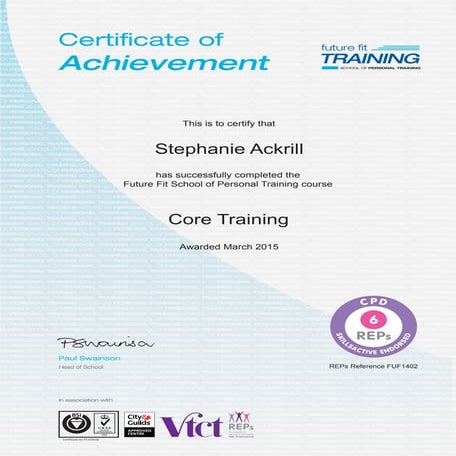 Stephanie Ackrill core | PDF