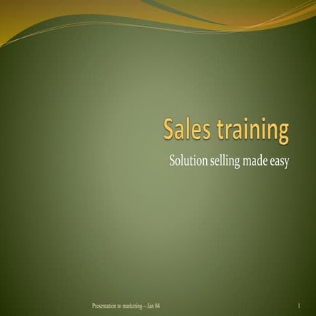 Solution sales | PPT