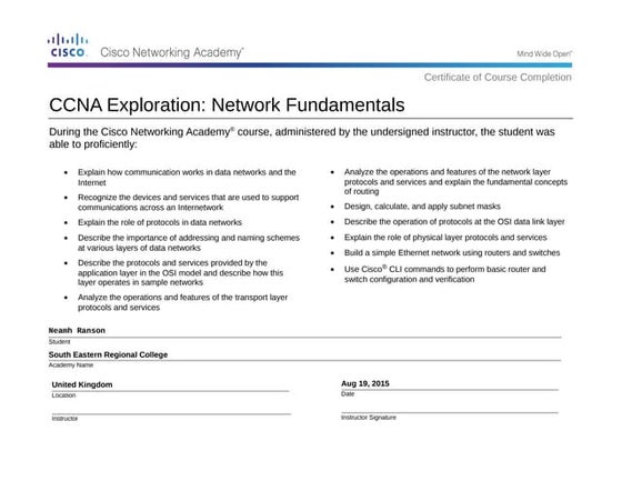 Ccna Exploration Network Fundamentals Pdf Computer Networking Computing
