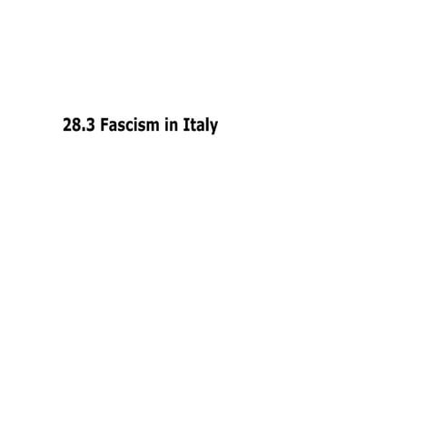 28 3 facism in italy | PPT