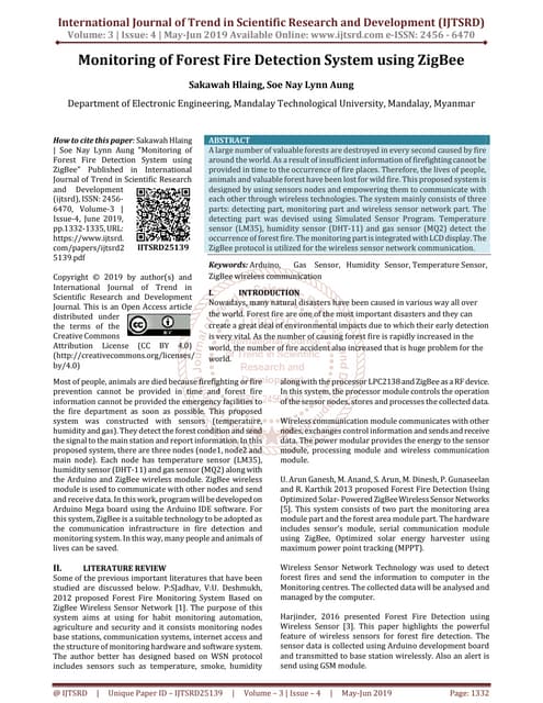 Cloud Based Forest Fire Alert System using IoT | PDF | Internet | Computing