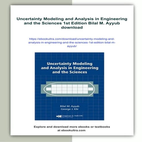 Uncertainty Modeling and Analysis in Engineering and the Sciences 1st Edition Bilal M. Ayyub | PDF