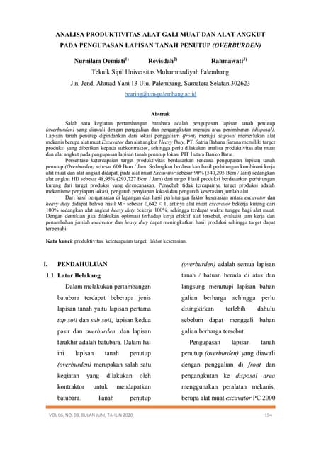 Disposal Pertambangan | PDF