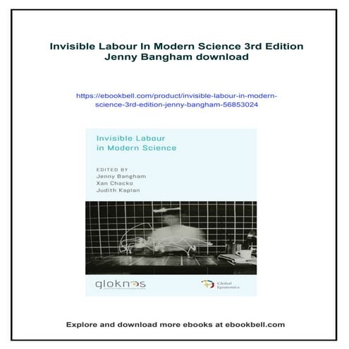 Invisible Labour In Modern Science 3rd Edition Jenny Bangham | PDF