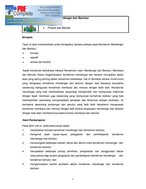 Kemahiran Bertutur | PPTX