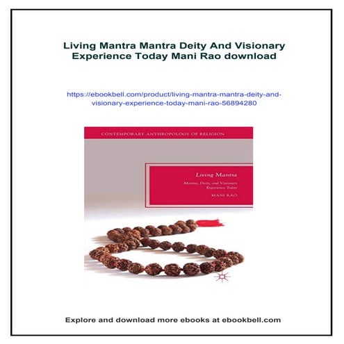 Living Mantra Mantra Deity And Visionary Experience Today Mani Rao | PDF