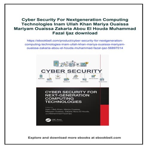Cyber Security For Nextgeneration Computing Technologies Inam Ullah Khan Mariya Ouaissa Mariyam ...