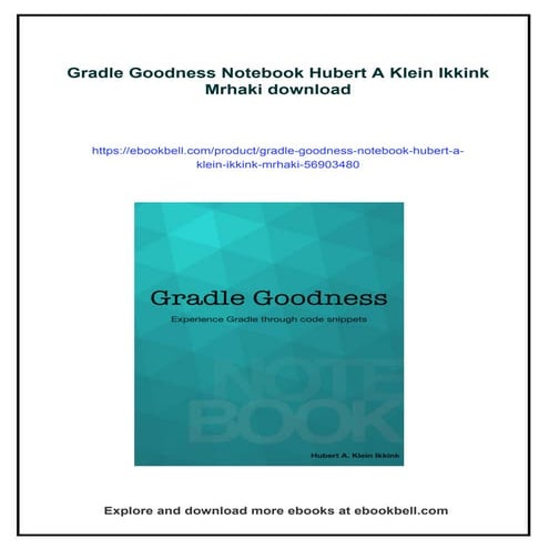 Gradle Goodness Notebook Hubert A Klein Ikkink Mrhaki | PDF