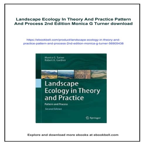 Landscape Ecology In Theory And Practice Pattern And Process 2nd ...