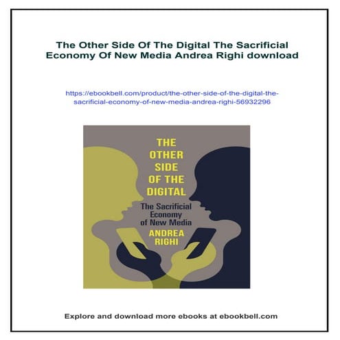 The Other Side Of The Digital The Sacrificial Economy Of New Media ...