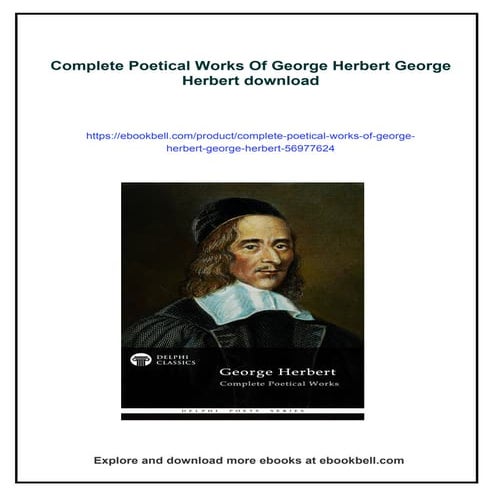 Complete Poetical Works Of George Herbert George Herbert | PDF