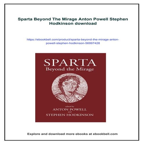 Sparta Beyond The Mirage Anton Powell Stephen Hodkinson | PDF
