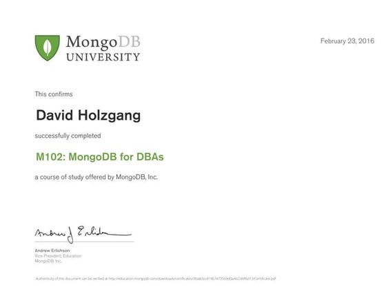 MongoDB-Certificate | PDF