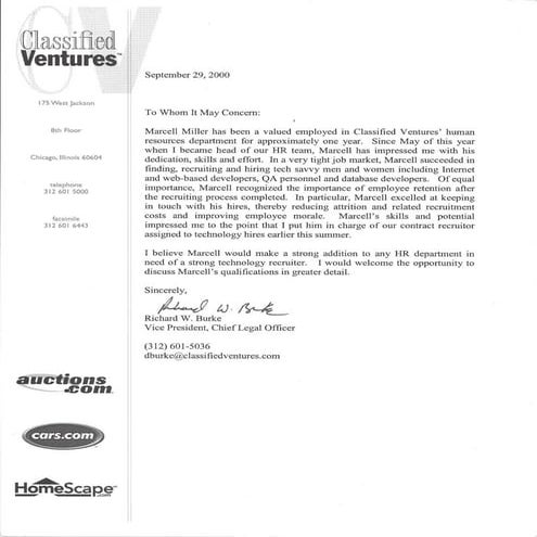 Marcell Cars.Com Recommendation RB | PDF