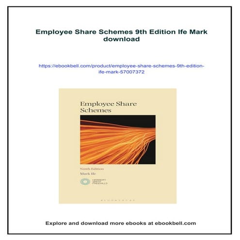 Employee Share Schemes 9th Edition Ife Mark | PDF