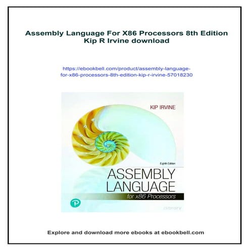 Assembly Language For X86 Processors 8th Edition Kip R Irvine | PDF