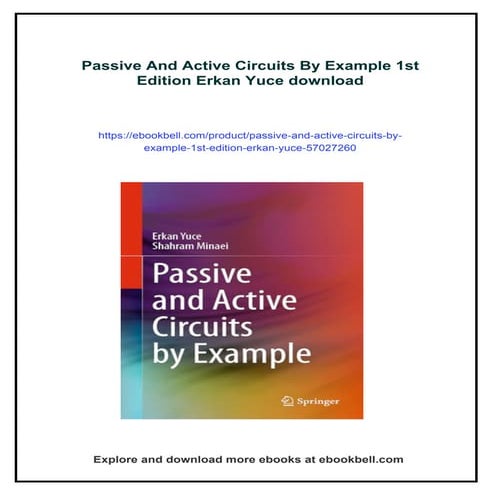 Passive And Active Circuits By Example 1st Edition Erkan Yuce | PDF