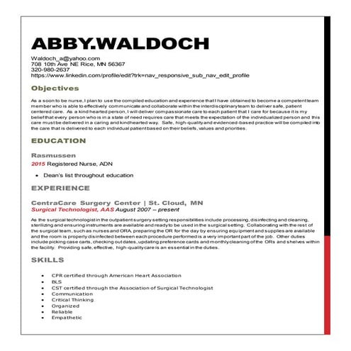 Rachel Boyer resume | DOC
