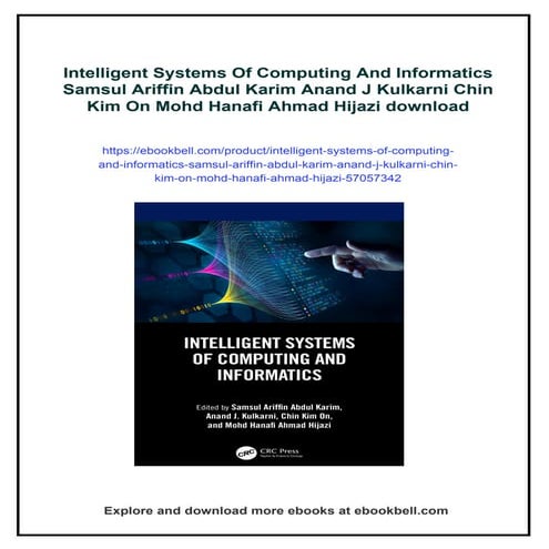 Intelligent Systems Of Computing And Informatics Samsul Ariffin Abdul Karim Anand J Kulkarni ...