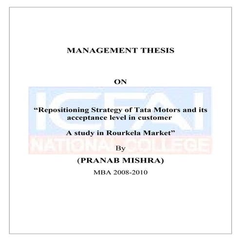 tata motors thesis | PDF