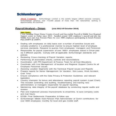 SLB Payroll | DOCX